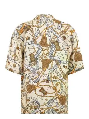 Moschino Graphic Print Silk Shirt - Neutrals