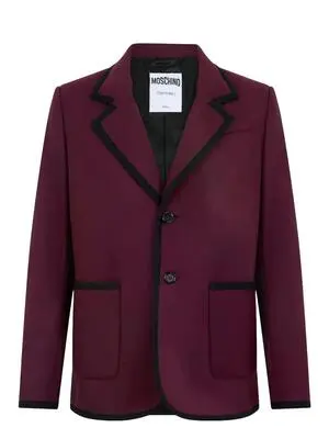 Moschino Contrast-trim Notched-collar Blazer - Red