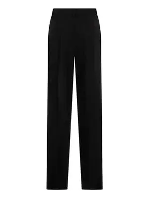 Alberta Ferretti High-waisted Straight-leg Trousers - Black
