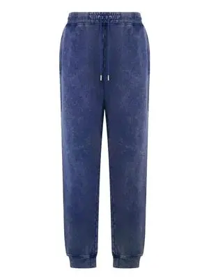 Moschino Acid Wash Drawstring Track Pants - Blue