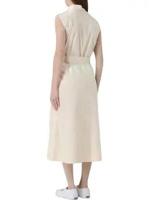 COLMAR Belted Sleeveless Dress - Neutrals