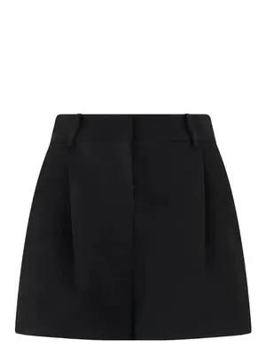 Moschino High-waisted Pleated Shorts - Black