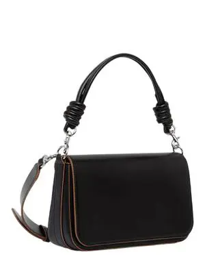 BENETTON Knotted-handle Shoulder Bag - Black