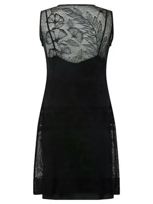 Alberta Ferretti Lace Panel Mini Dress - Black