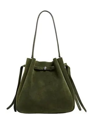 Tory Burch Romy Suede Large Bucket Bag - Leccio