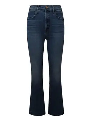 MOTHER The Hustler Ankle Fray Jeans - Black