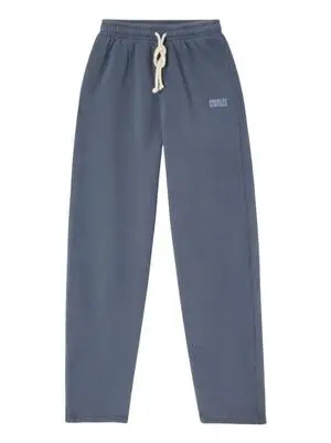 American Vintage American Vintage Izubird Graphic Cotton Trousers Blue