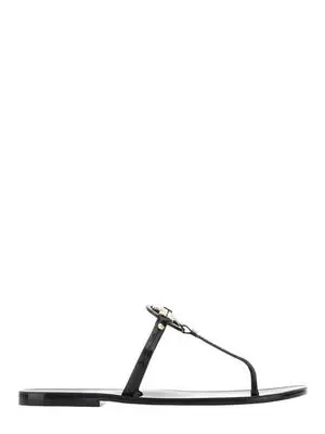 Tory Burch Logo Plaque Open-toe Slides - Black