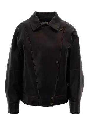 Liu Jo Button Detailed Long-sleeved Jacket - Deep Brown