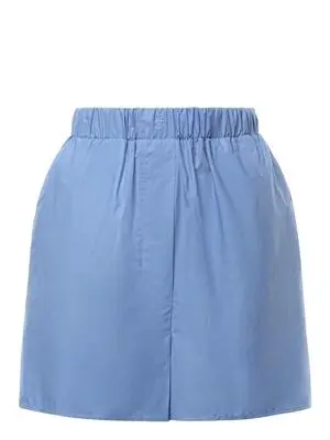 THE FRANKIE SHOP Lui Logo-embroidered Elasticated-waist Shorts - Blue