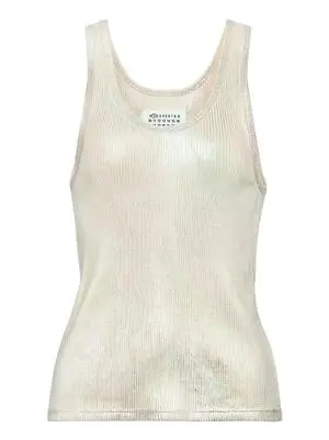 MAISON MARGIELA Ribbed Tank Top - Neutrals