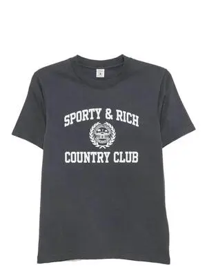 SPORTY & RICH Logo Print T-shirt - Grey