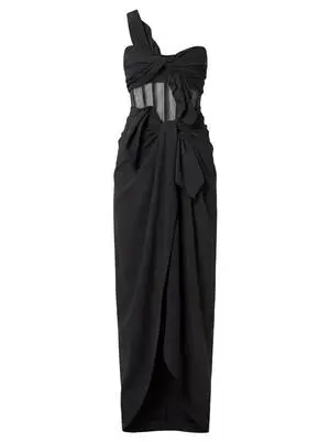 Monse One-shoulder Corset Maxi Dress - Black