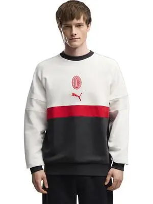 PUMA Ac Milan Ftblculture Relaxed Crew Sweatshirt - Gray