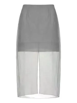 Monse Organza Midi Skirt - Grey