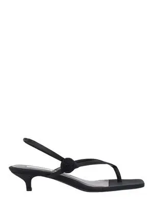 TOTÊME Toteme Floral-Appliqué Suede Slingback Sandals