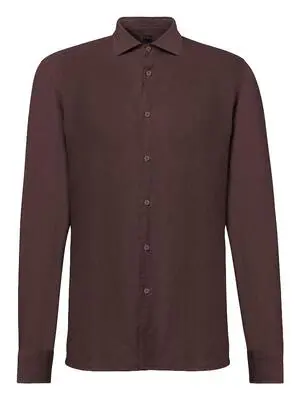 Fedeli Linen Shirt - Brown