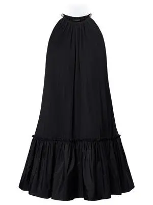 Max Mara Embellished Halterneck Mini Dress - Black