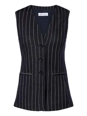 Max Mara Striped Vest - Blue