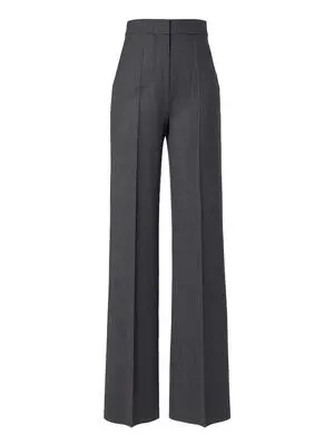 Max Mara Wool-blend Wide-leg Pants - Grey