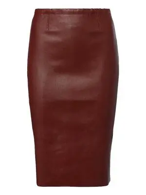 Stouls Gilda Leather Midi Skirt - Brown