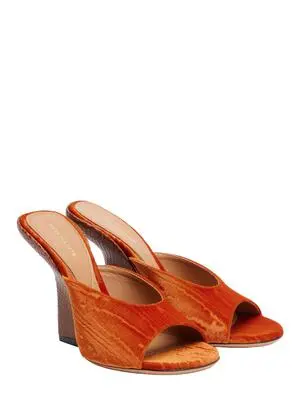 Dries Van Noten Velvet Mules - Orange