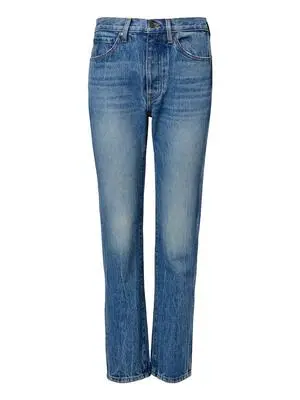 Khaite Finley Cropped Straight Jeans In Holbrook - Blue