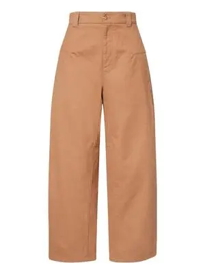 Chloé Cropped Barrel-leg Pants - Brown