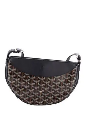 Goyard Hirondelle Shoulder Bag Coated Canvas And Leather - Black