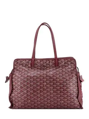 Goyard Hardy Pet Carrier Coated Canvas Pm - Red