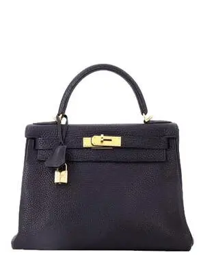 Hermès Kelly Handbag Togo With Gold Hardware 28 - Black