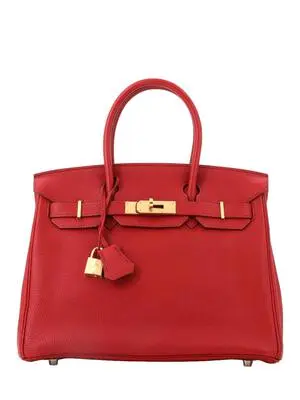 Hermès Birkin Handbag Red Togo With Gold Hardware 30 - Rouge Garance