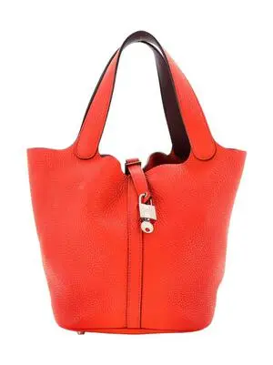 Hermès Picotin Lock Bag Clemence Mm - Orange