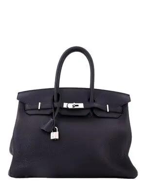 Hermès Birkin Handbag Clemence With Palladium Hardware 35 - Black