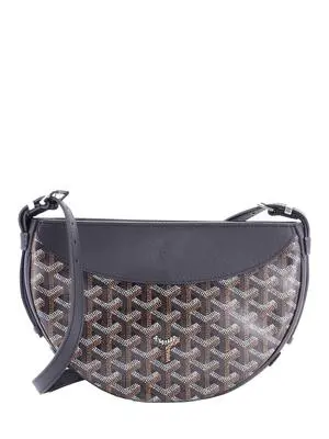 Goyard Hirondelle Shoulder Bag Coated Canvas And Leather - Black
