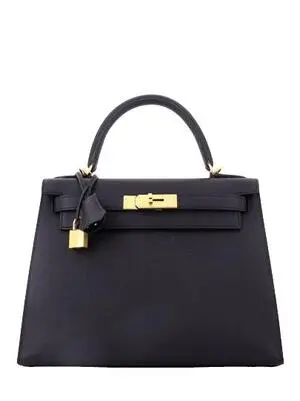 Hermès Kelly Handbag Epsom With Gold Hardware 28 - Black