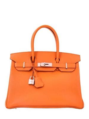 Hermès Birkin Handbag Epsom With Palladium Hardware 30 - Orange