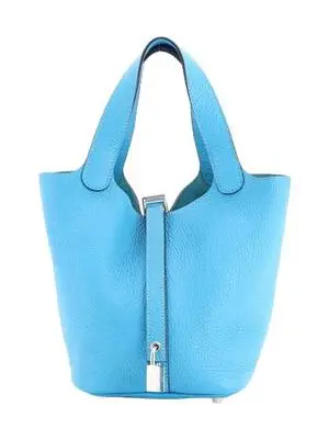 Hermès Picotin Lock Bag Clemence Pm - Blue