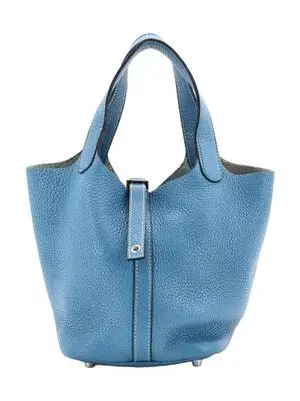 Hermès Picotin Bag Clemence Pm - Blue