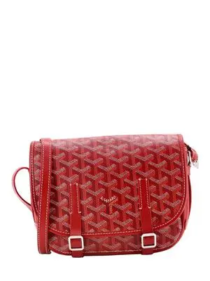 Goyard Belvedere Messenger Bag Coated Canvas With Leather Pm - Red