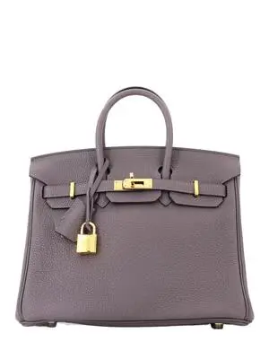 Hermès Birkin Handbag Grey Togo With Gold Hardware 25 - Gris Meyer