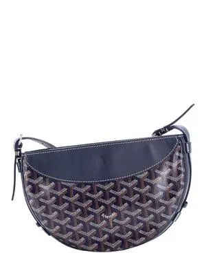 Goyard Hirondelle Shoulder Bag Coated Canvas And Leather - Blue