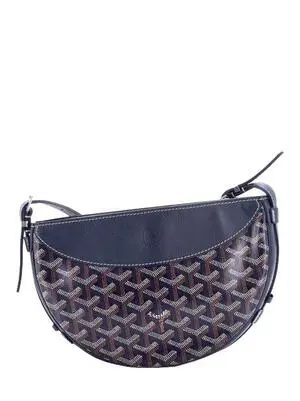 Goyard Hirondelle Shoulder Bag Coated Canvas And Leather - Blue