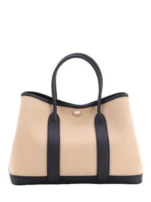 Hermès Garden Party Tote Toile And Leather 30 - Black