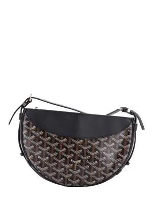 Goyard Hirondelle Shoulder Bag Coated Canvas And Leather - Black
