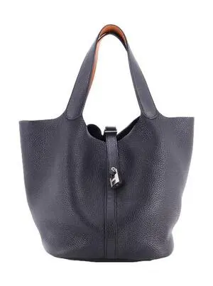 Hermès Eclat Picotin Lock Bag Clemence Gm - Black
