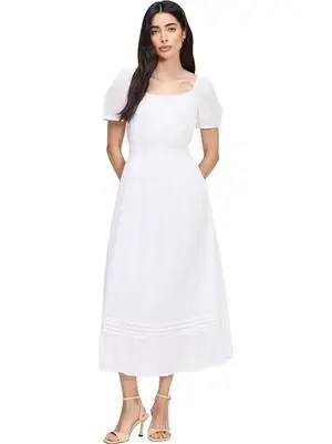 FINERY LONDON Petite Mandy Cotton Voile Midi Dress - White