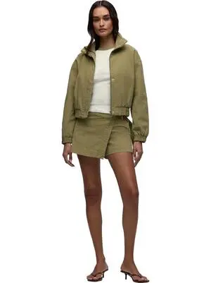 Hudson Jeans Wrap Skort With Buckle Detail - Dried Herb