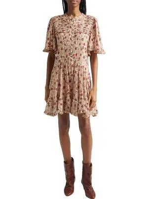 ISABEL MARANT ÉTOILE Isabel Marant Étoile Daynia Floral Cotton Blend Dress