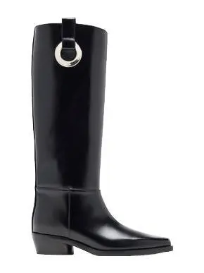 Proenza Schouler Bronco Grommet Knee High Boots - Black